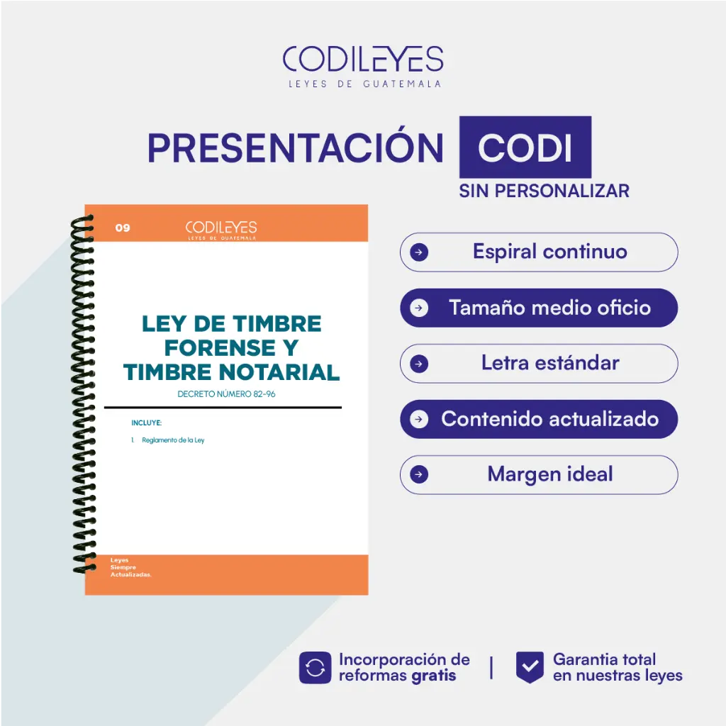 Not-09 Ley De Timbre Forense Y Timbre Notarial | CodiLeyes